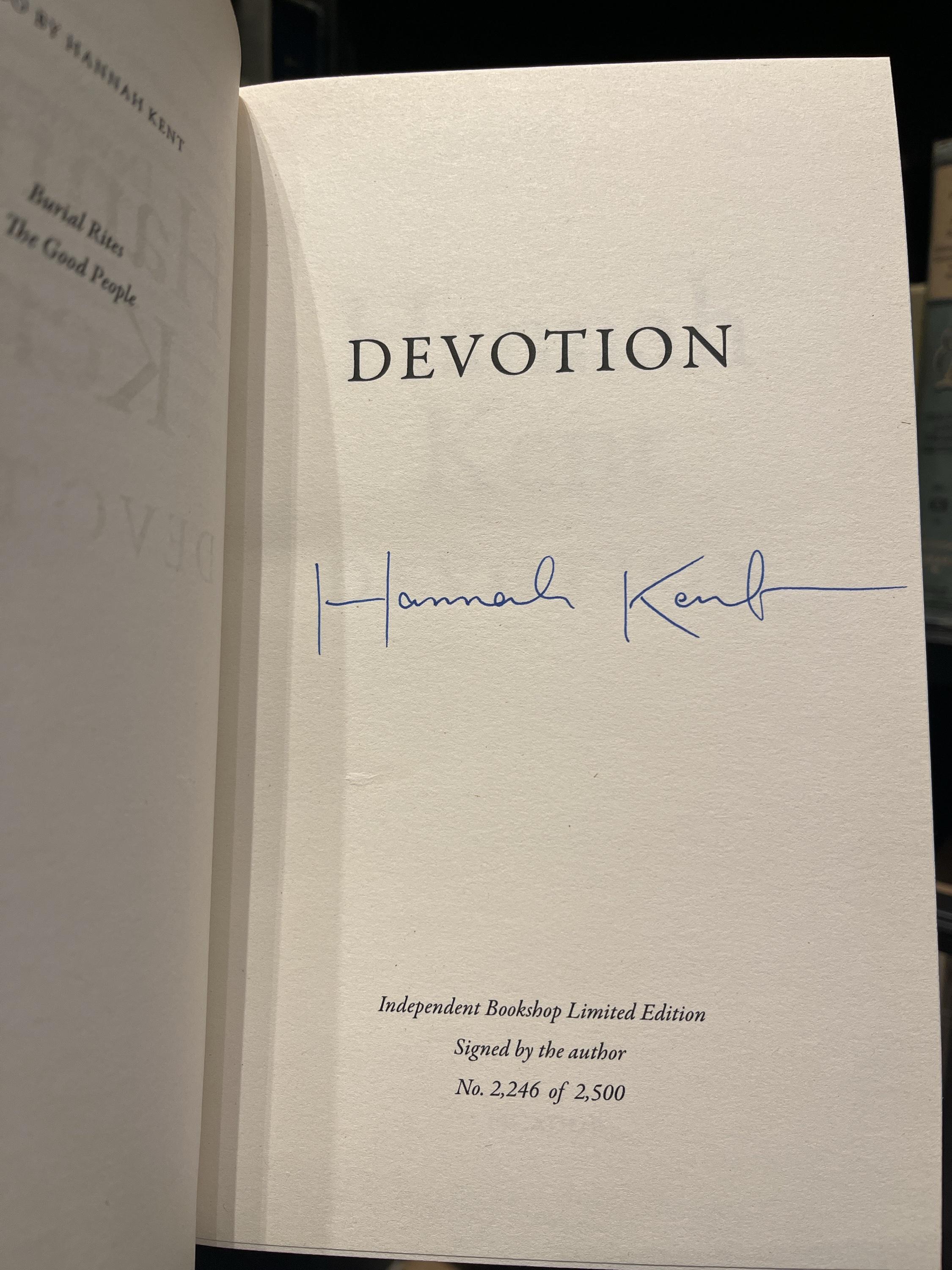 Devotion *SIGNED FIRST EDITION* - Daker Books